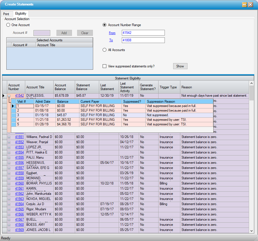 Statement Eligibility